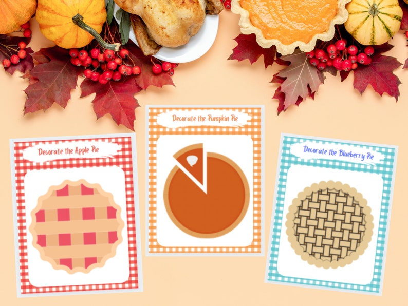 Fall Play Dough Mat Printables, Pie Baking Activity for Kids, Toddler ...