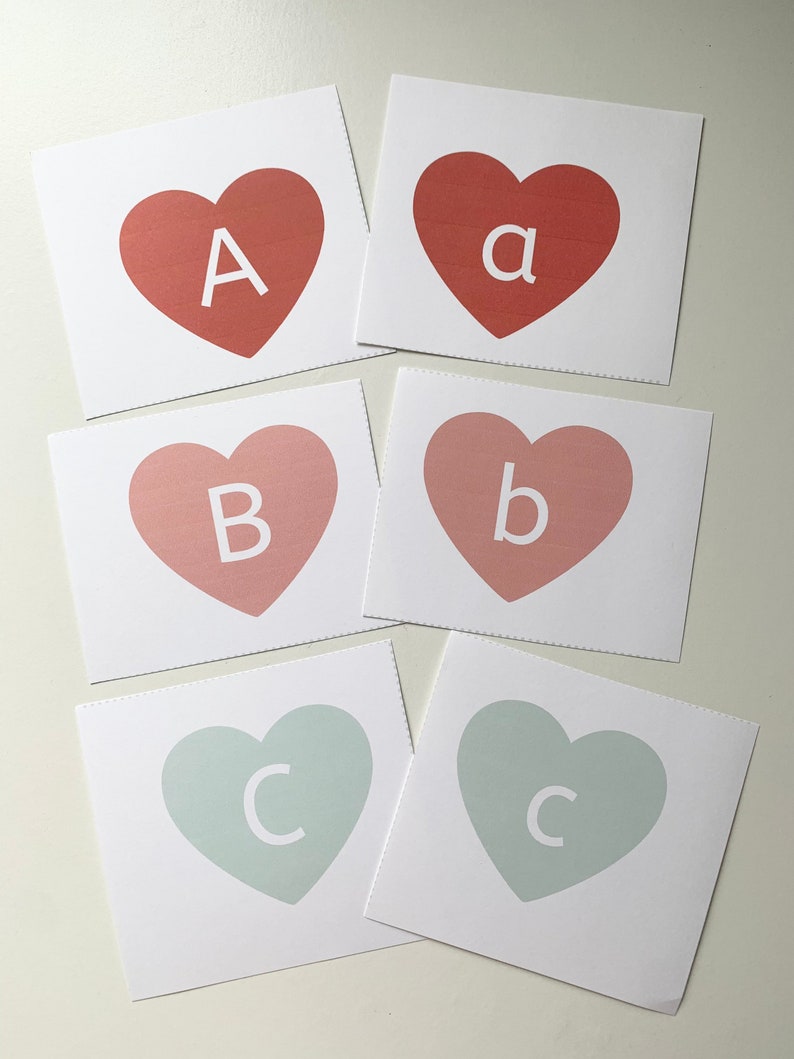 Valentine's Day Heart Memory Matching Game, Toddler and Preschool ...