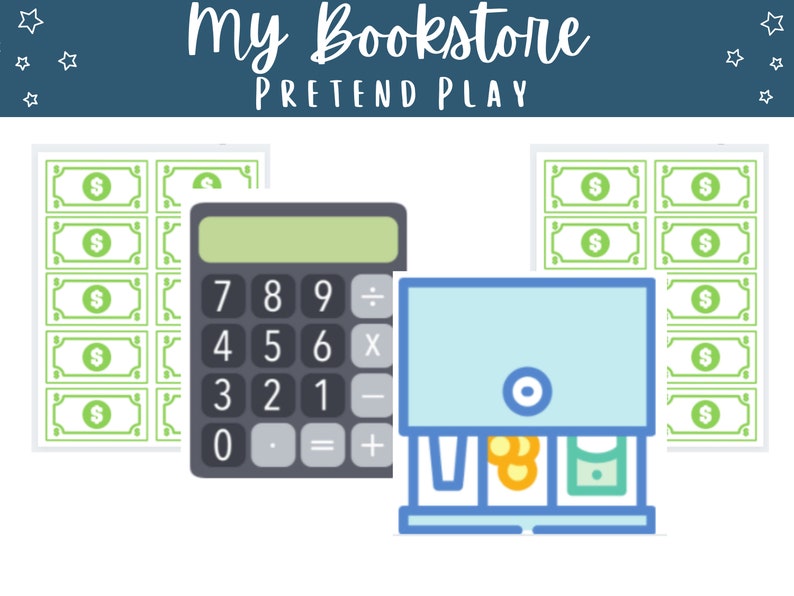 Bookstore Pretend Play Printable, Play Store, Toddler Preschool ...