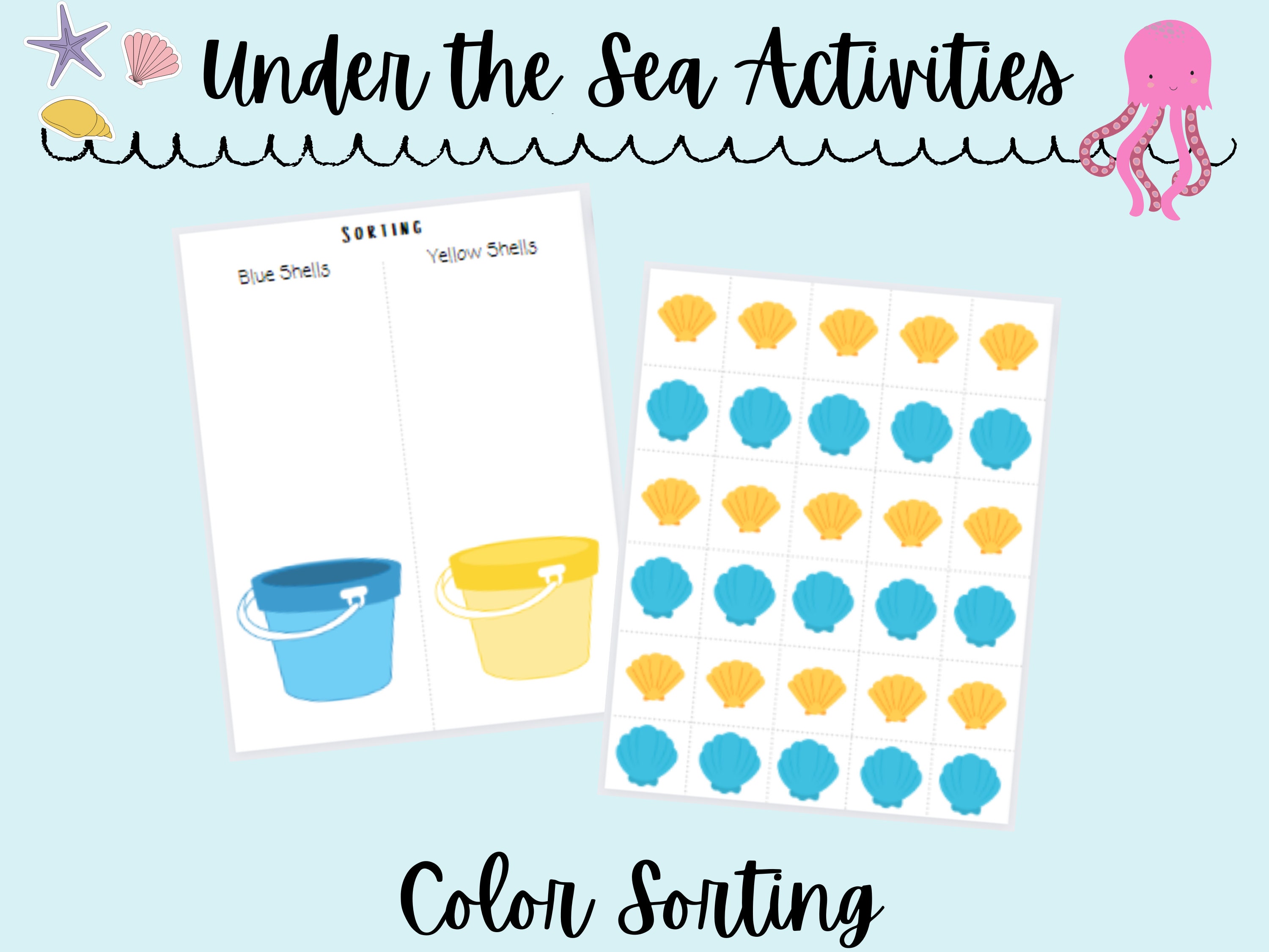 Under the Sea Activity Bundle Printable, Toddler and Preschool Sensory ...