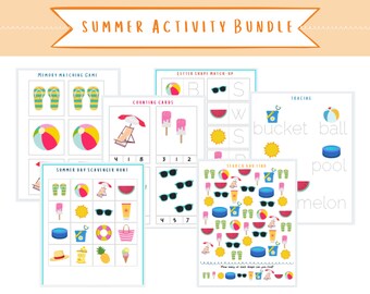 Camping Preschool Activity Bundle Printable, Toddler Digital Activities ...
