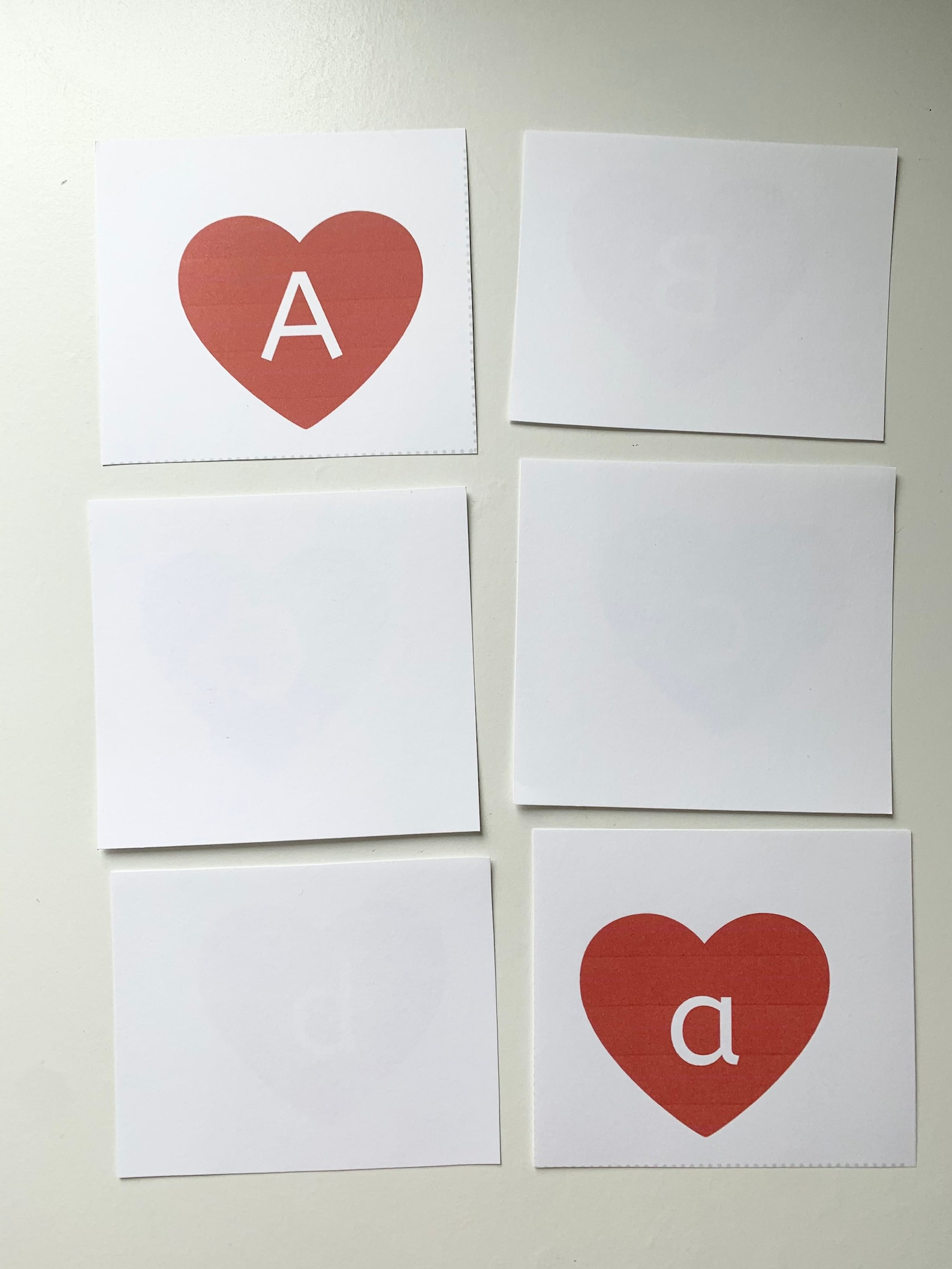 Valentine's Day Heart Memory Matching Game, Toddler and Preschool ...