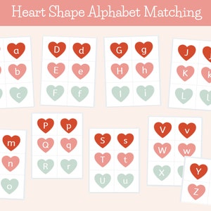 Valentine's Day Heart Memory Matching Game, Toddler and Preschool ...