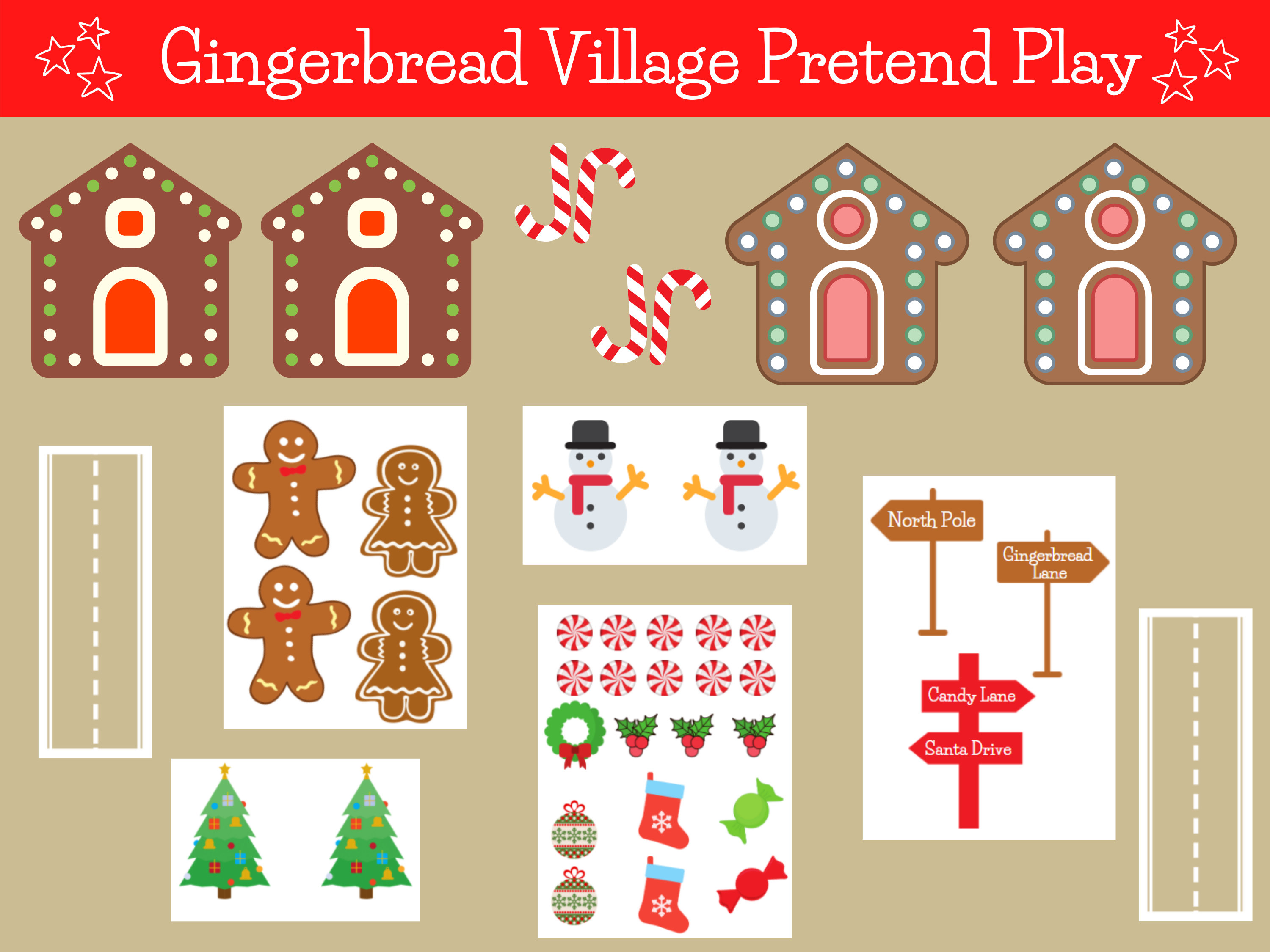 Gingerbread House Printable Activity, Toddler Pretend Play, Digital ...