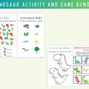 Dinosaur Game, Dinosaur Activity Bundle, Dinosaur Activities for ...