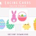 Easter Lacing Cards Digital Print, Fine Motor Skills Preschool Activity ...