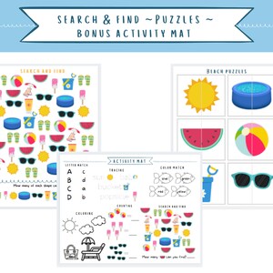 Summer Activity Bundle Printable, Toddler and Preschool Digital ...