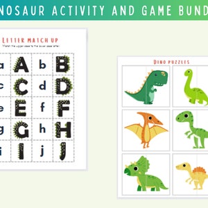 Dinosaur Game, Dinosaur Activity Bundle, Dinosaur Activities for ...