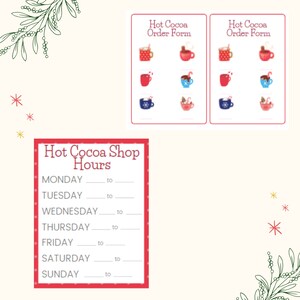 Hot Chocolate Shop Printable, Toddler Pretend Play, Digital Hot Cocoa ...