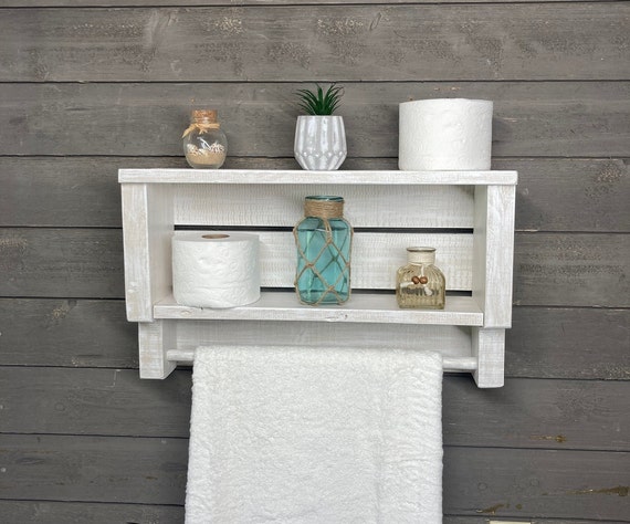 White towel shelf store
