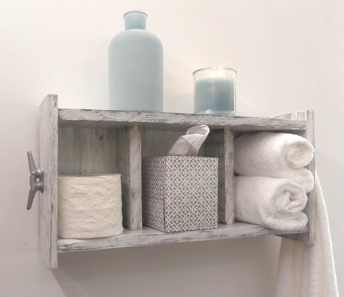 Shabby Chic 2-tier Baby Shelf: Reclaimed Wood Coastal Decor - Etsy