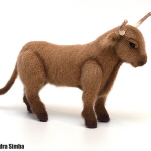 0031 Crochet Pattern Realistic Bull. Red Flame Bull and Highland Bull ...
