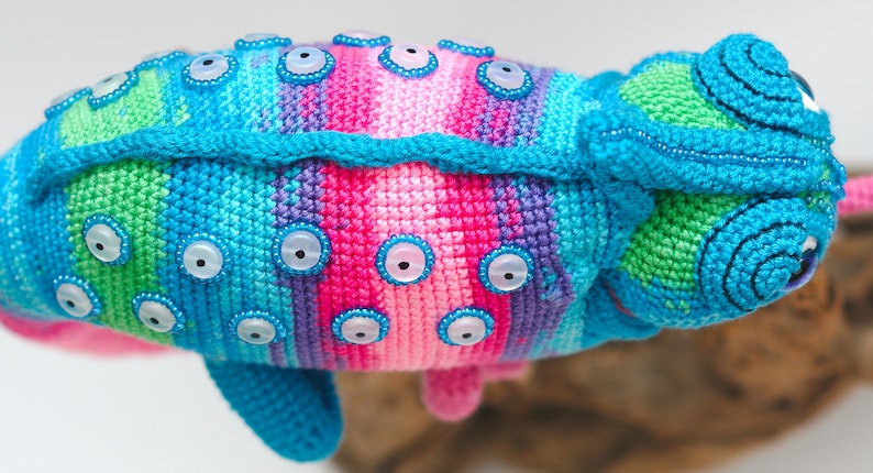 0015 Chameleon Crochet Pattern - Chameleon Luis - Pdf File by Alexandra ...