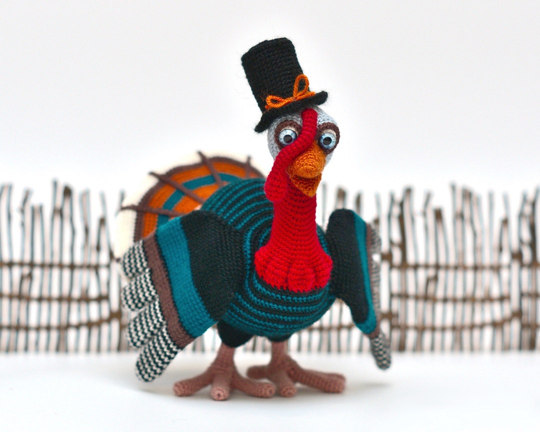 0060 Turkey Crochet Pattern - Rebus Bird Thanksgiving Dinner Table Home ...