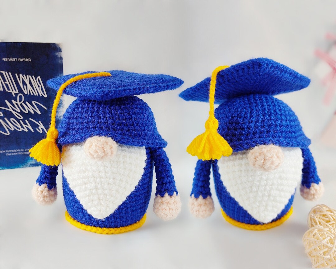 0052 Crochet Pattern - Graduation Gnomes - Graduation Gift Idea Home ...