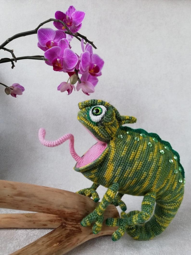 0015 Chameleon Crochet Pattern - Chameleon Luis - Pdf File by Alexandra ...