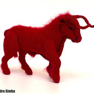 0031 Crochet Pattern Realistic Bull. Red Flame Bull and Highland Bull ...