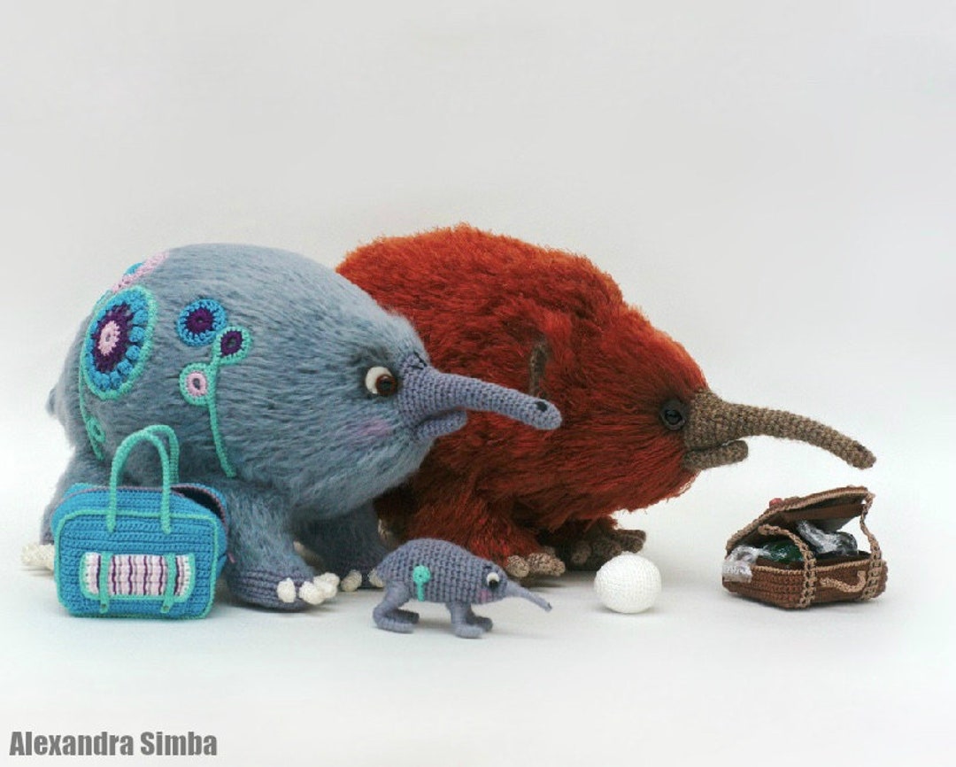 0009 Anteater Crochet Pattern - Anteater With Suitcase and Bag - Pdf ...