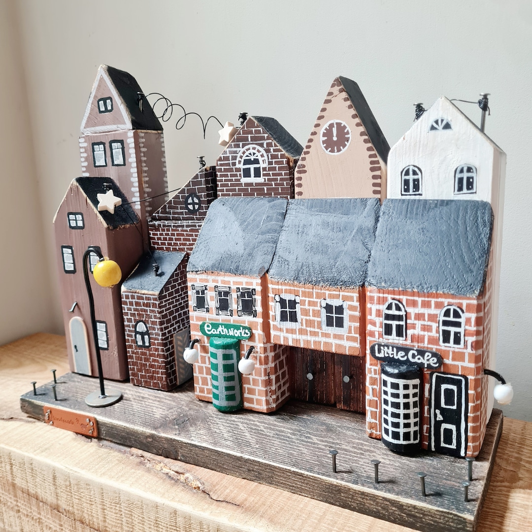The Little Old Town, Wooden Street Scene, Only One Copy - Etsy