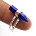 AAA Quality Lapis Lazuli Gemstone Pencil Ring 925 Sterling Silver ...