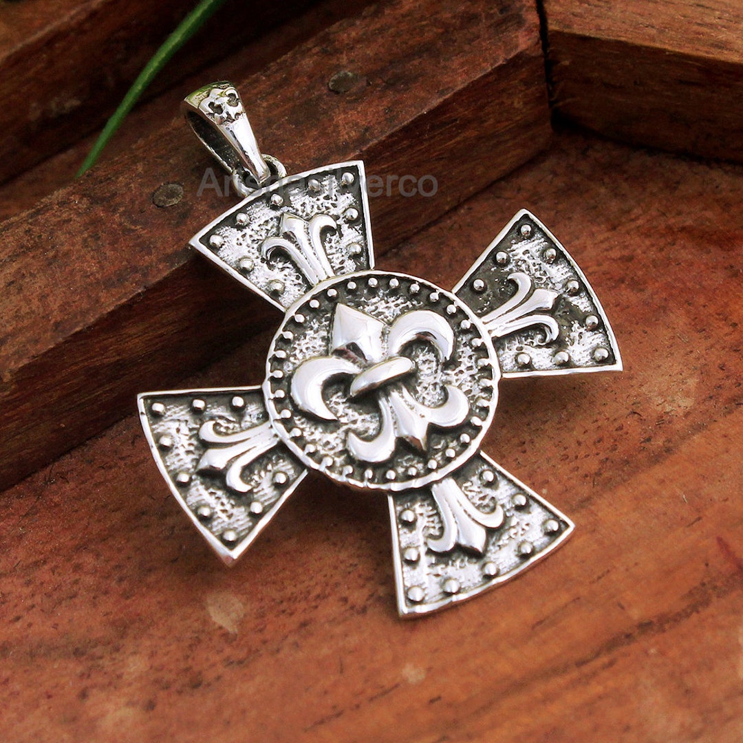 925 Sterling Silver Maltese Cross Pendant, Gift for Her, Handmade ...