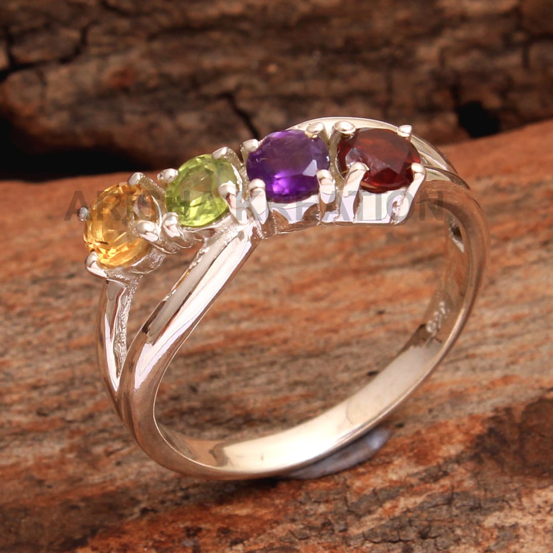 Solid 925 Sterling Silver Ring, Handmade Ring, Designer Ring, Multi ...