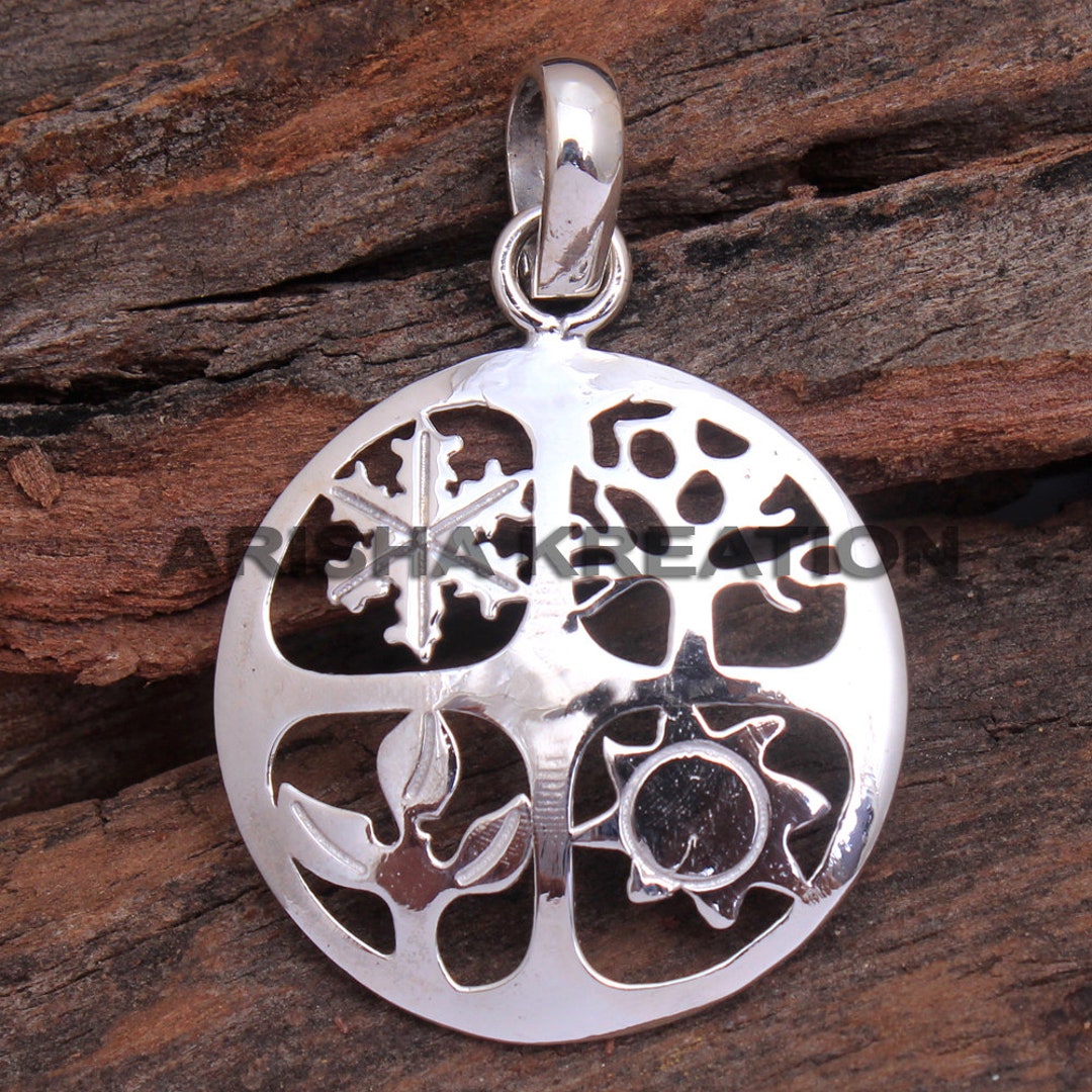 Eleganter Baum des Lebens Symbol Silberanhänger für Cyber Monday - 925 ...