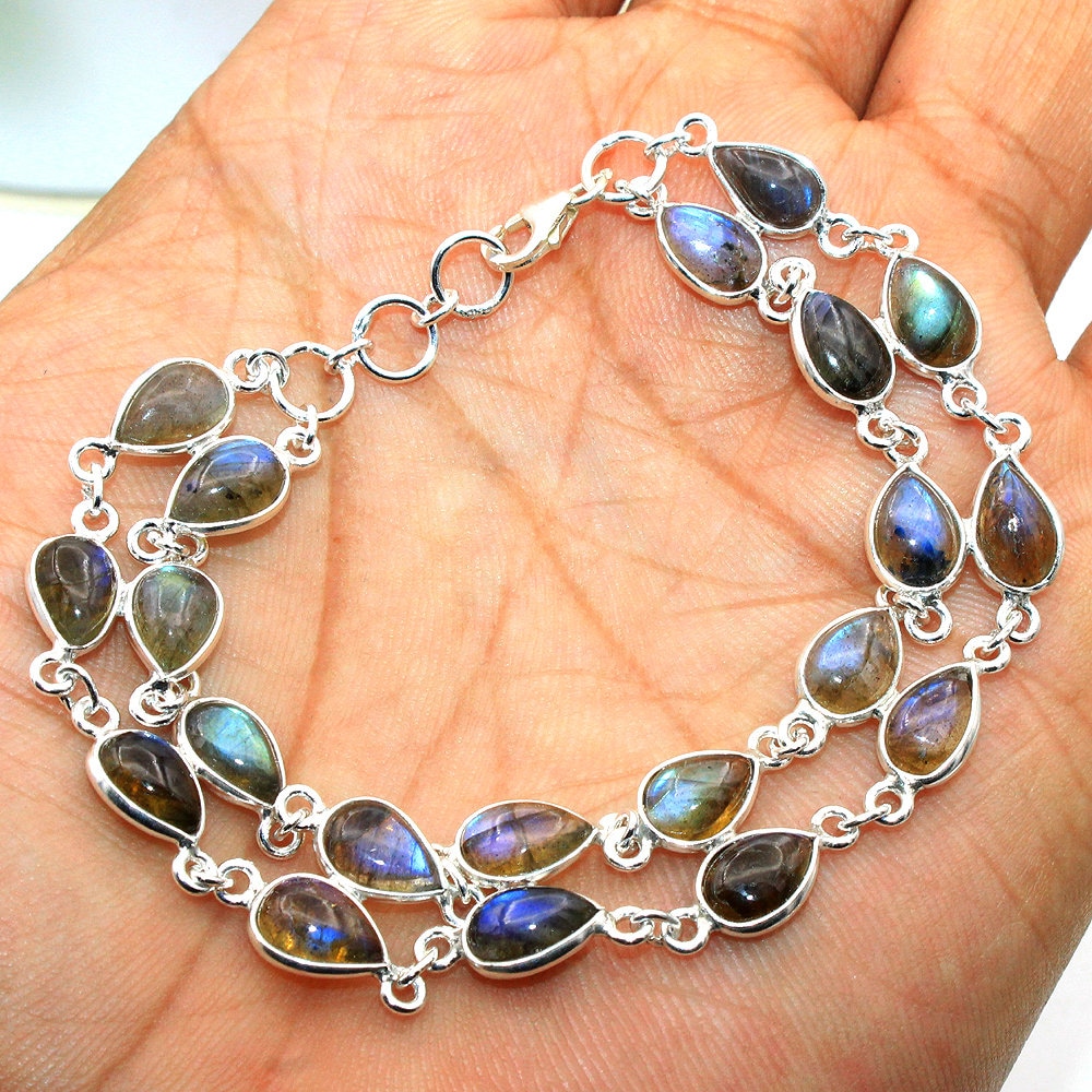 Labradorite Bracelet , Handmade Jewelry , Gifts for Her , Silver ...