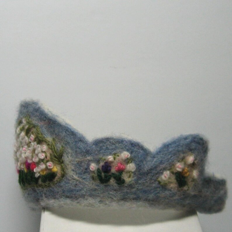 Spring Flowers Hand Felted Wool Crown, Child/adult Sm/med 100% Wool ...