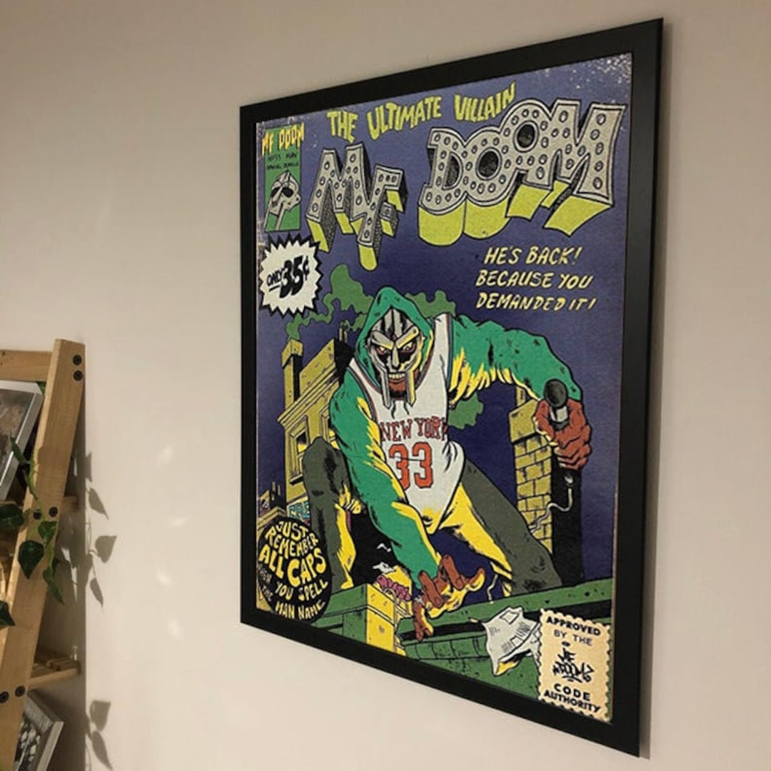 MF Doom Comic Art Book Poster the Ultimate Villain Poster MF - Etsy