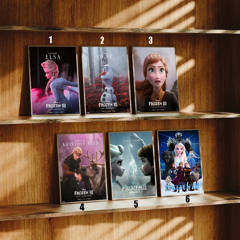 Frozen 3 Movie Poster, No Framed, Gift - Etsy
