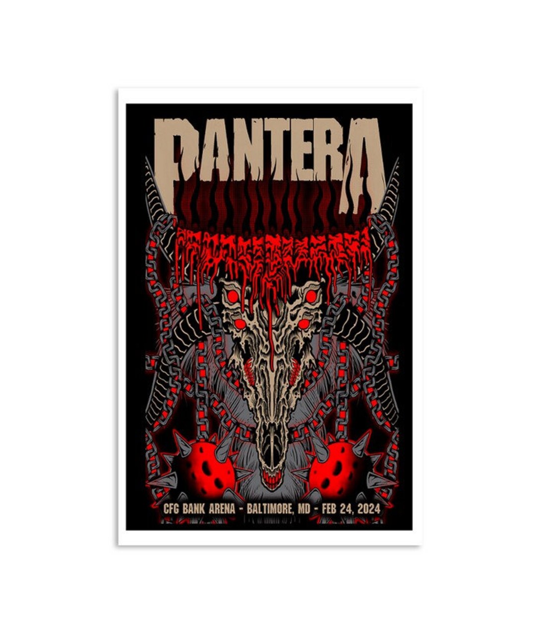 Pantera, 26 février 2024 Scotiabank Arena à Toronto, ON Poster - Etsy ...