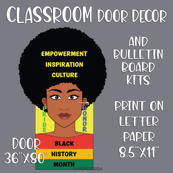 Black History Month Bulletin Board Kit - Etsy