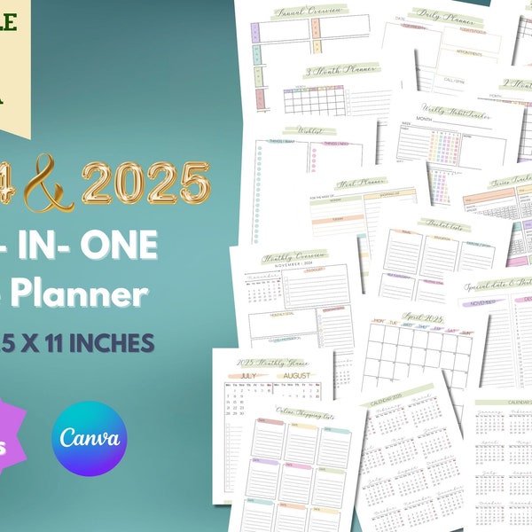 Printable Canva Template 2025 - Etsy