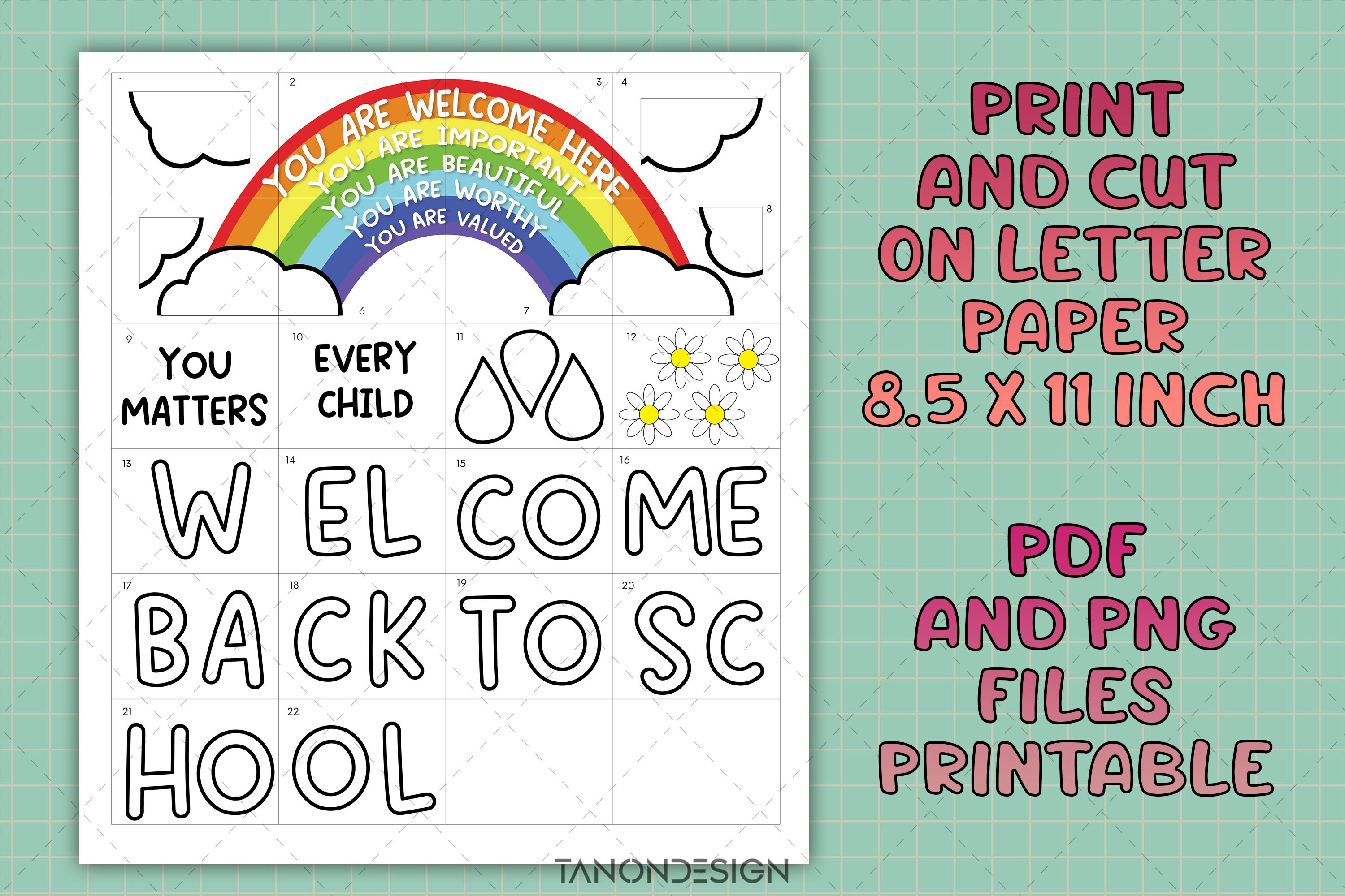 Rainbow Classroom Door Decor and Bulletin Board Kits. Boho Rainbow ...