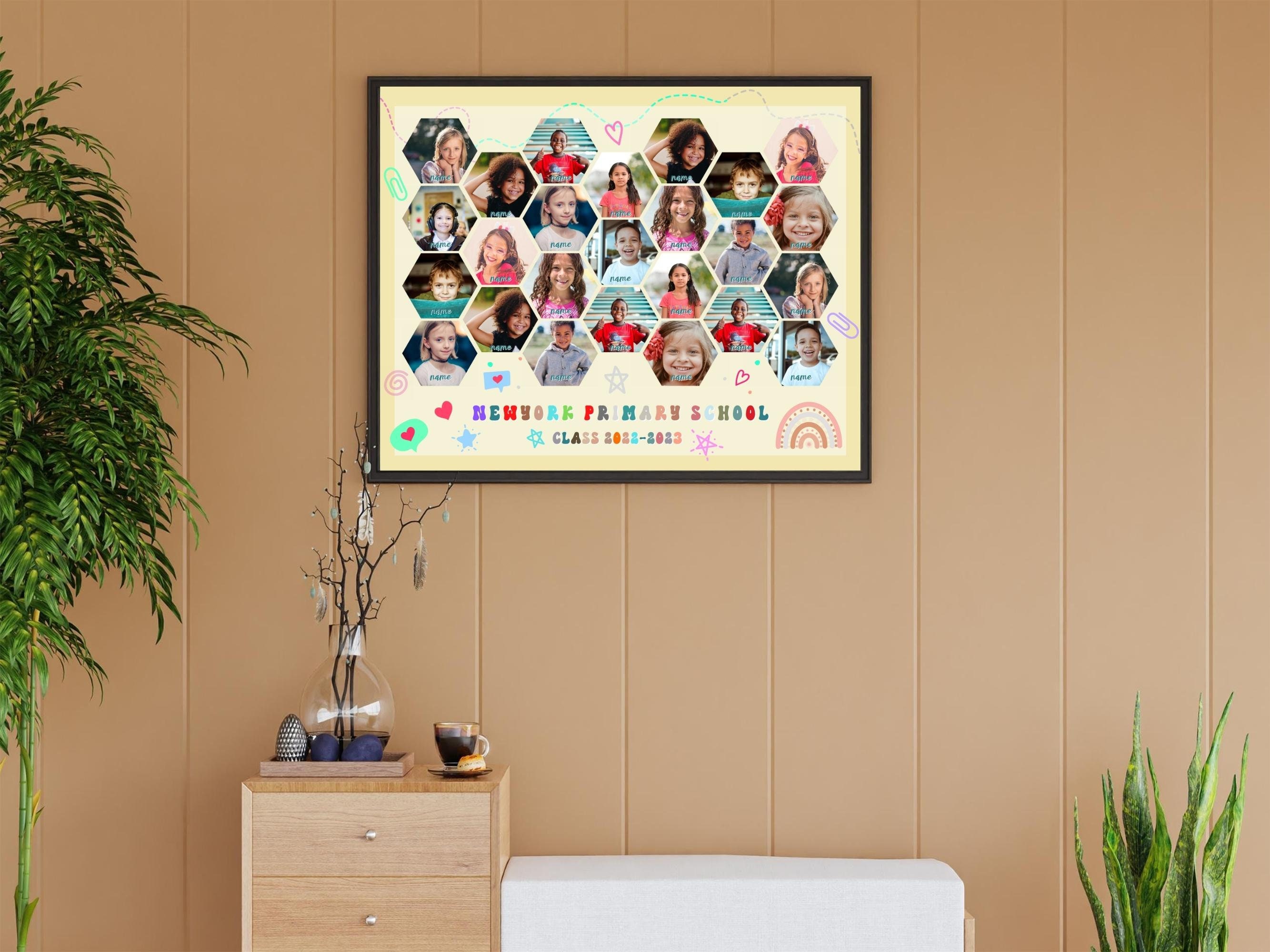 Editable School Class Photo Collage Template Personalize Photo Template ...