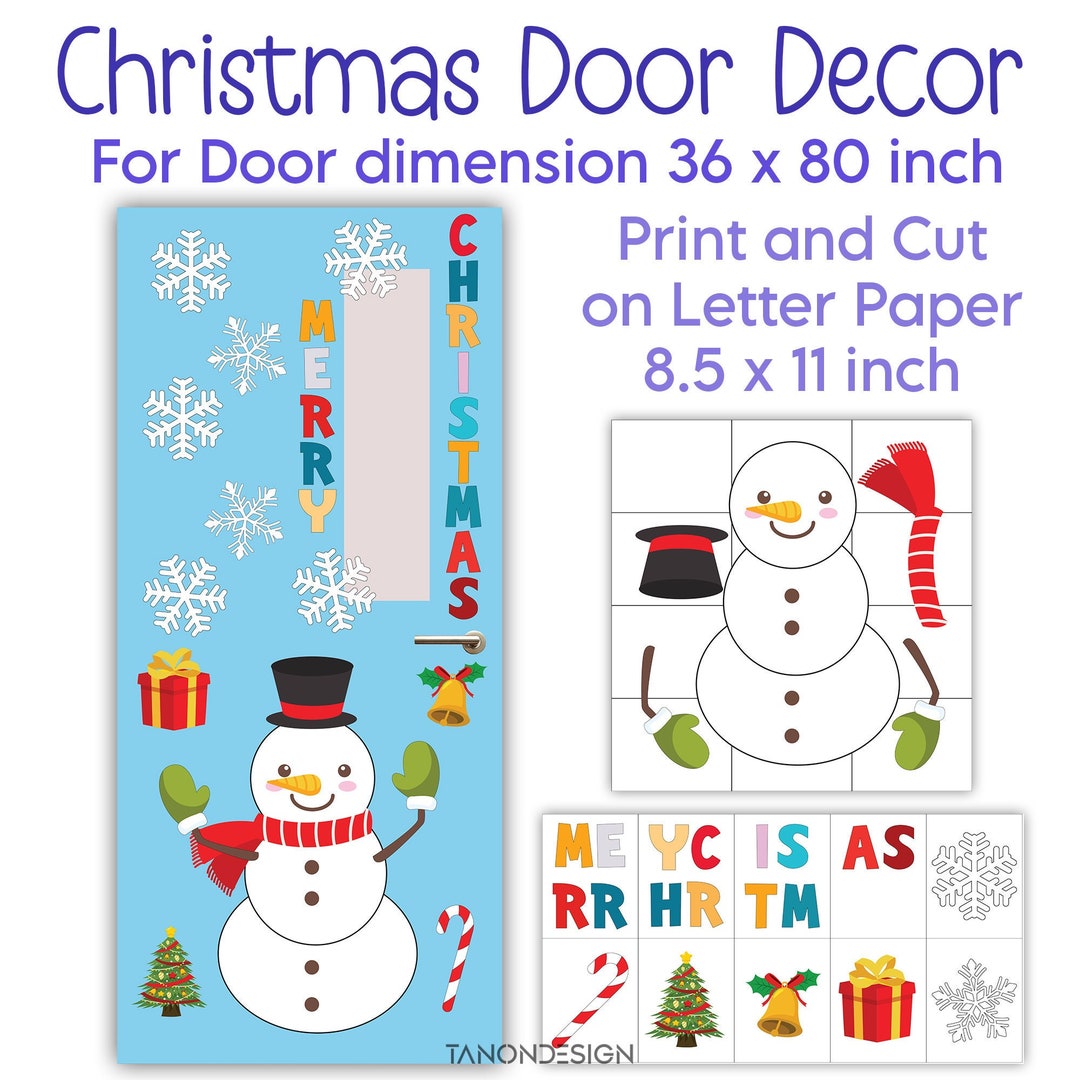 Christmas Classroom Door Decor, Decor Kit, Snowman Door Decor Kit ...
