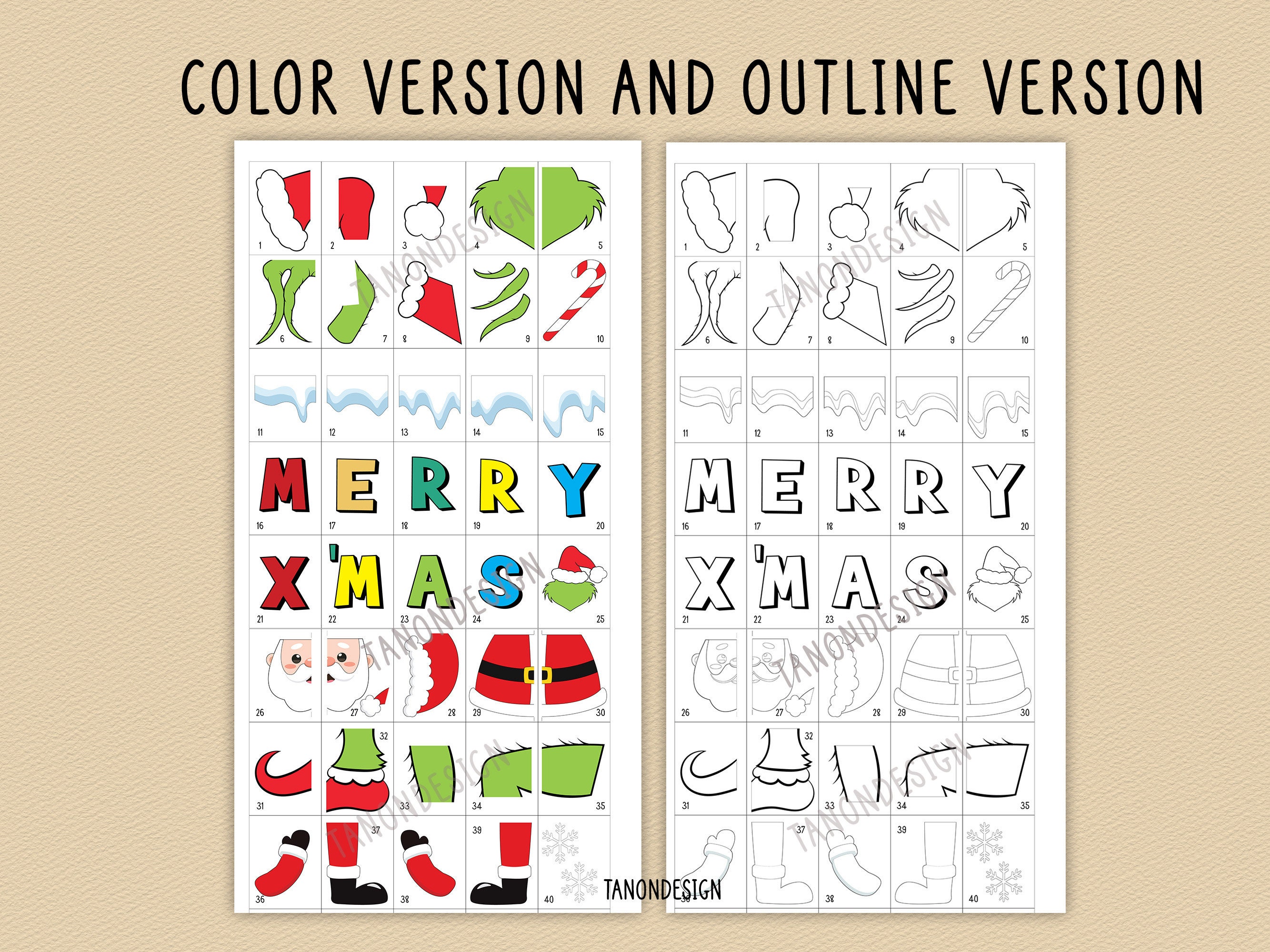 Christmas Classroom Door Decor, Decor Kit, Santa Door Decor Kit ...