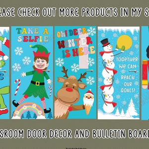 Christmas Classroom Door Decor, Elf Selfie, Printable Kit (PDF) - Etsy