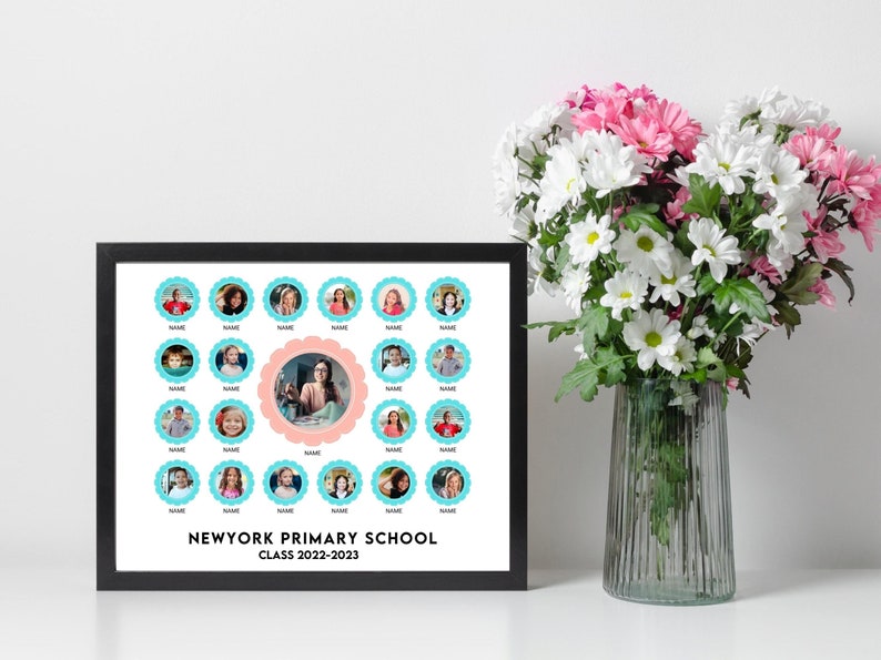 Editable School Class Photo Collage Template Personalize Photo Template ...