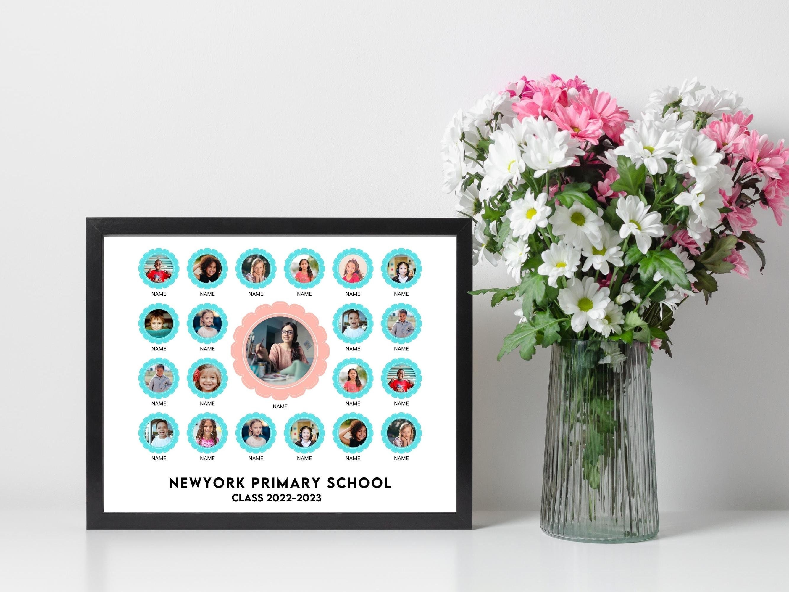 Editable School Class Photo Collage Template Personalize Photo Template ...
