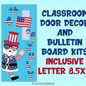 4th of July Classroom Door Decor and Bulletin Board Kits Print ...
