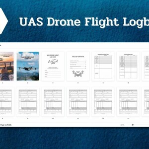 UAS Drone Flight Logbook - Canva Template - Etsy