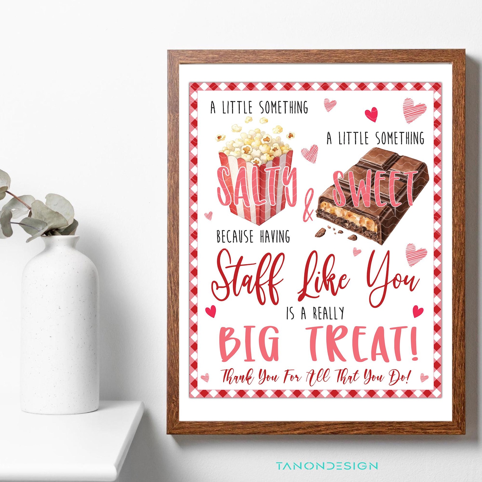 Valentine Staff Appreciation Sign: Salty & Sweet Treats (printable) - Etsy