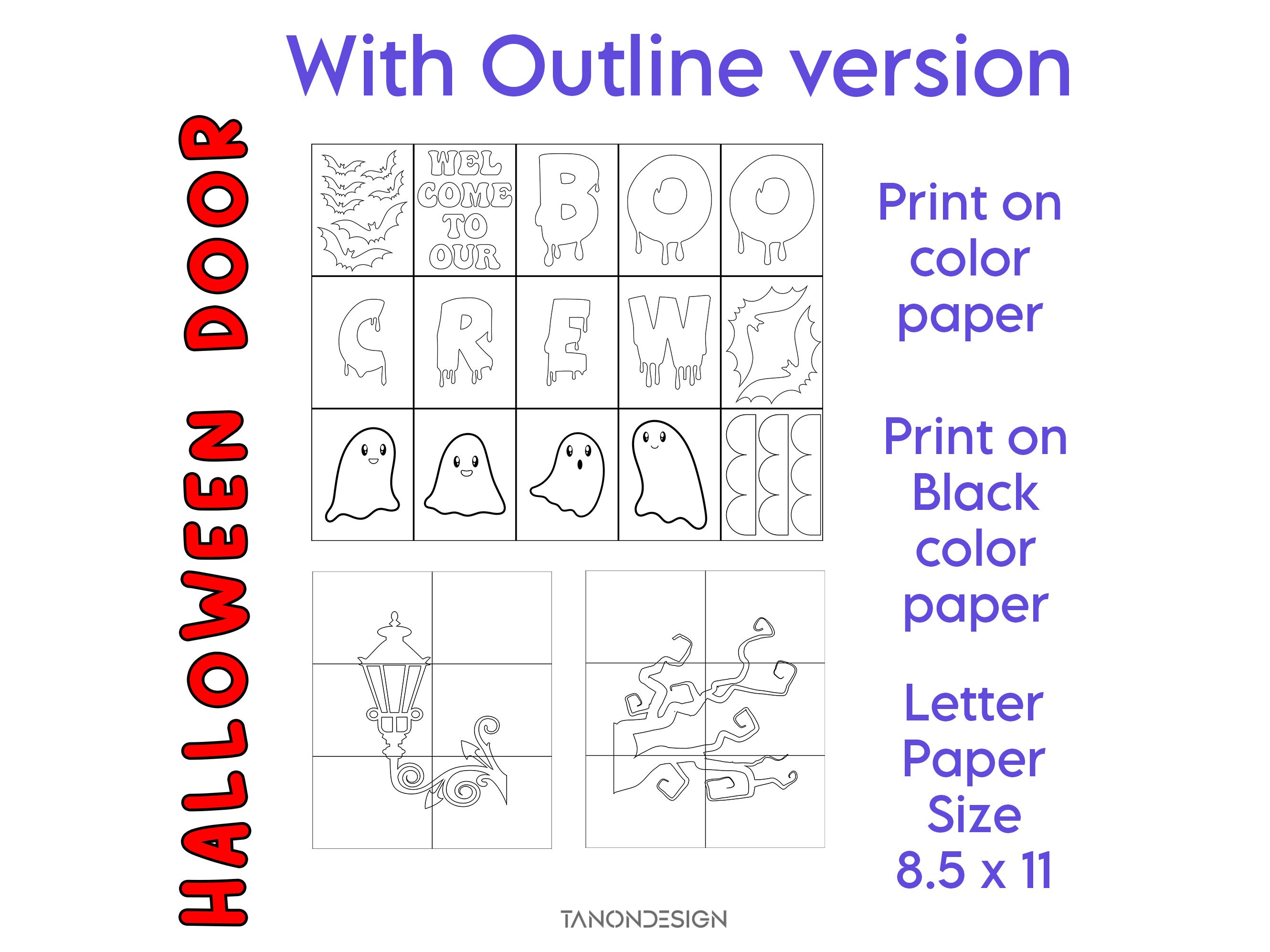 Halloween Classroom Door Decor, Printable Halloween Door Decorative ...