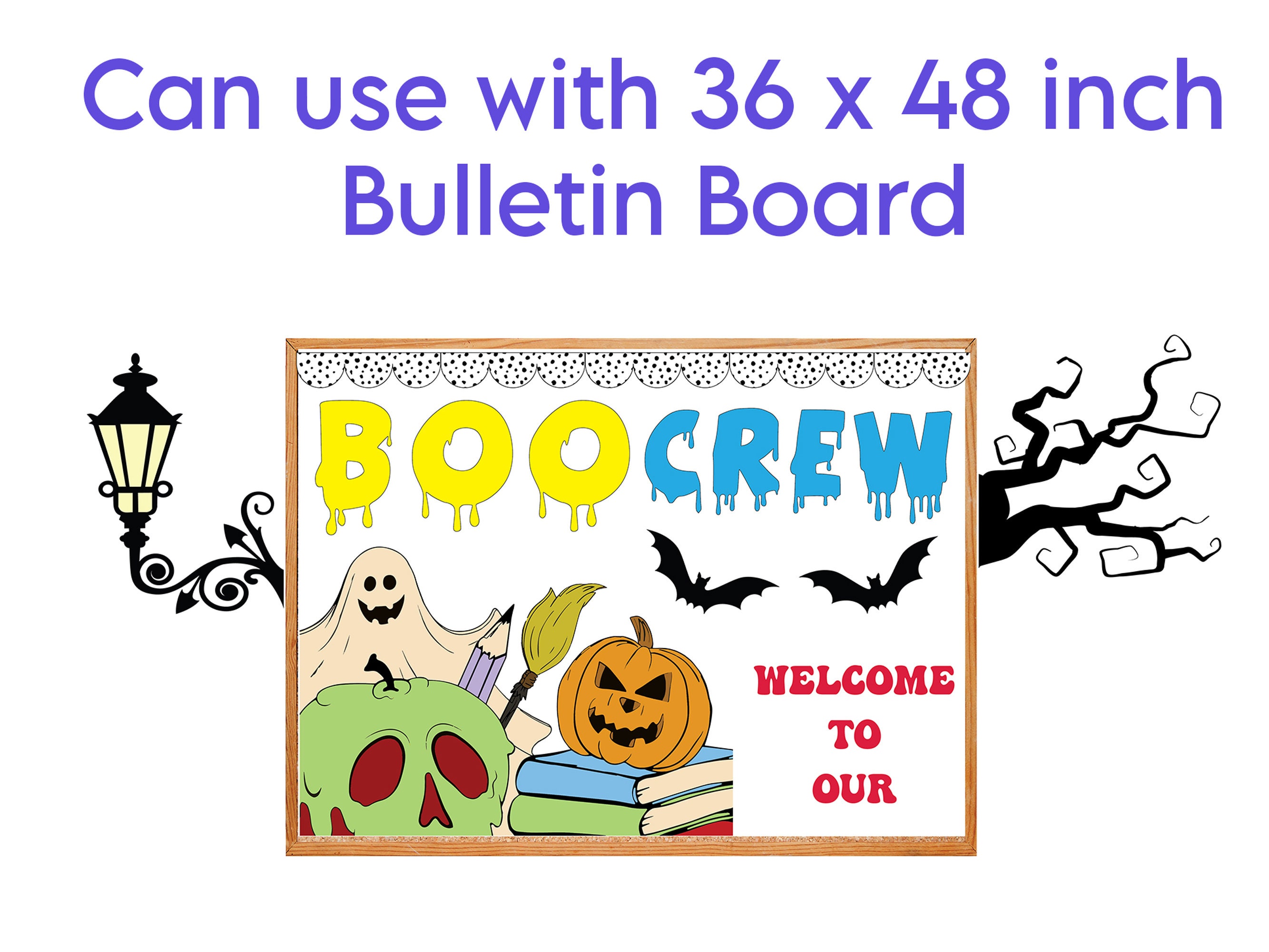 Halloween Classroom Door Decor, Printable Halloween Door Decorative ...