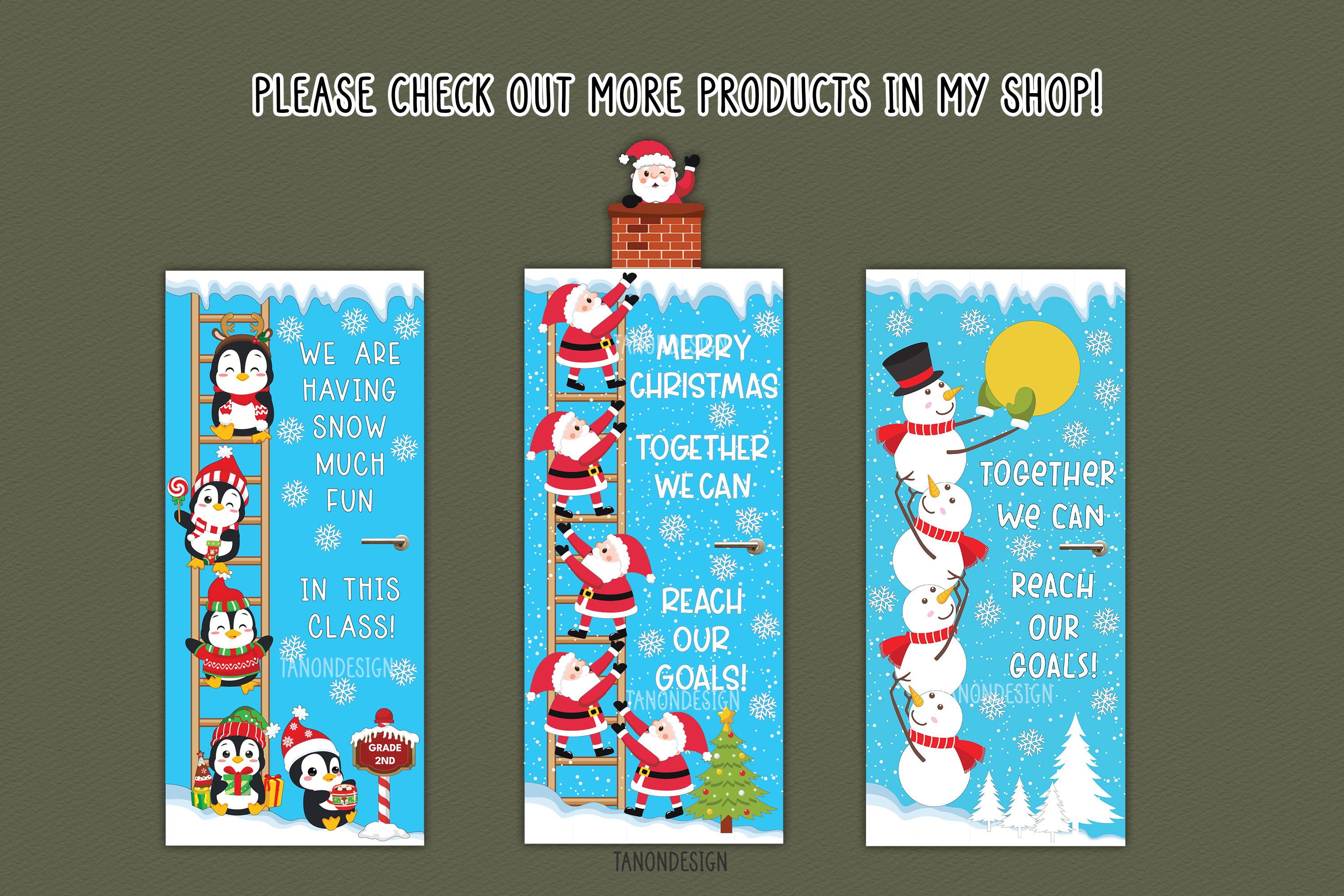 Winter Penguin Classroom Door Decor Kit, Printable Bulletin Board (PDF ...