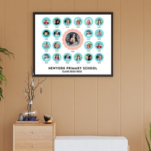Editable School Class Photo Collage Template | Personalize | Photo ...