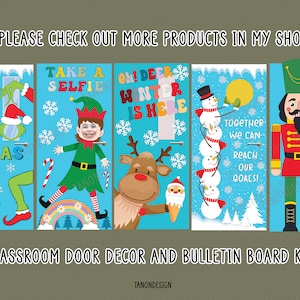 Christmas Classroom Door Decor, Elf Selfie Door Decor Kit, Take a ...