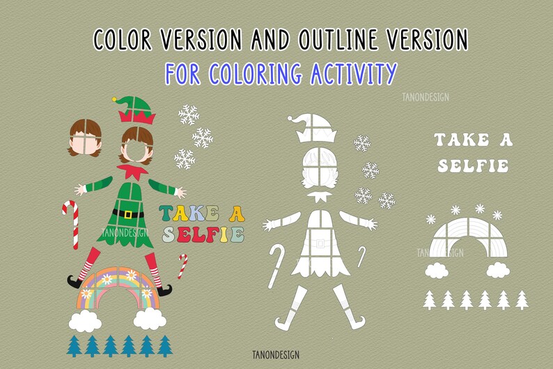 Christmas Classroom Door Decor, Elf Selfie, Printable Kit (PDF) - Etsy